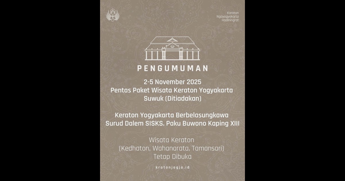 Suwuk (Ditiadakan) Masa Berkabung Surud Dalem SISKS. Paku Buwono Kaping ...